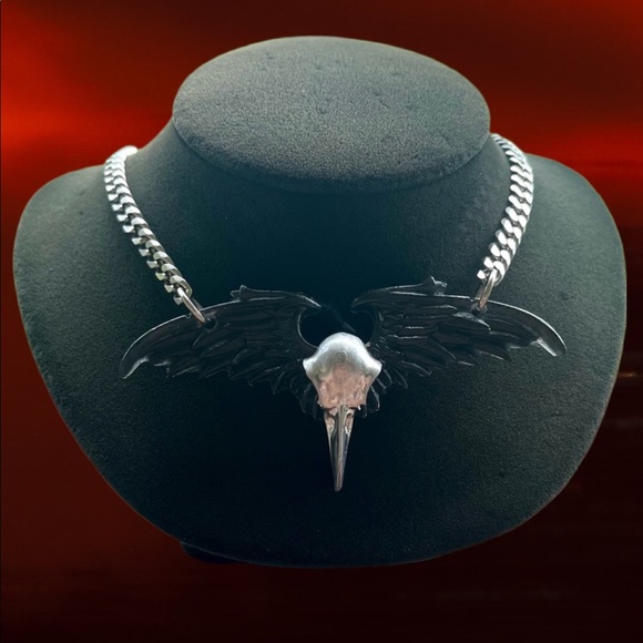 Silverskylight | Jewelry | Handmade Resin Crow Raven Bird Skull ...
